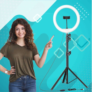airtech Big Tripod Stand for Live Stream-LED Ring Light-10 Inch with ...