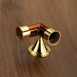 4Ever Brass L-Bow Bracket for Curtain Pipe Bracket/ 90 Degree/L Bend/L ...