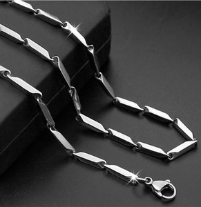 JLARY Bindaas Silver Rice Chain Silver Plated Stainless Steel Chain ...