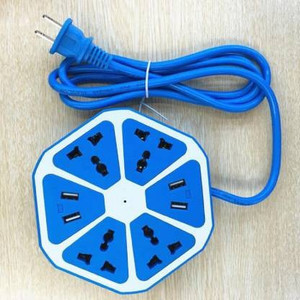 webron Heavy Duty Hexagon Extension Socket with 4 USB Wire 4 Socket ...