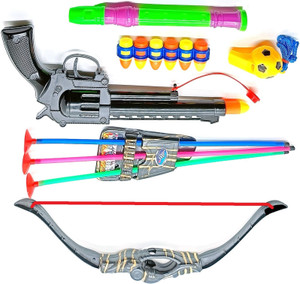 Dynamic Retail Global Gun Toys for Boys With Bullets, Archery Bow ...