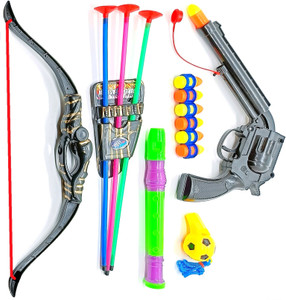 Dynamic Retail Global Gun Toys for Boys With Bullets, Archery Bow ...