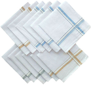 NIFTER Men's Pure Cotton Handkerchief Rumal Hanky Set for men ["White ...