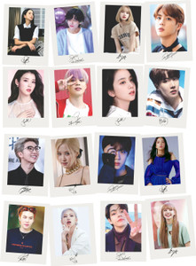 Kpop BTS and Blackpink Autographed Photocards Set of 16 Greeting Cards ...