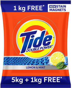 Tide Lemon & Mint Detergent Powder 5 kg (Get 1 kg Free) Detergent ...