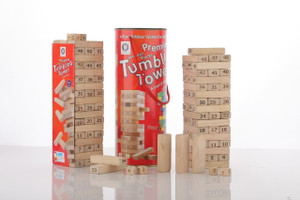 BHVMEY Premium Zenga Tumble Tower Blocks Game Wood Stacking Game for ...