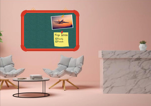 Sunway Display System Pin-up board 2*2 feet,ORANGE ALLUMINIUM FRAME ...