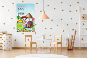 Nursery Rhyme Sticker Poster|"Ding Dong Bell"|Sticker Poster For Wall ...