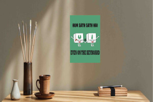 Lovable Wall Sticker Poster|"Hum Sath Sath Hai Even On The Keyboard ...