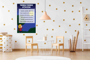 Nursery Rhyme Sticker Poster|"Twinkle Twinkle Little Star"|Kids ...