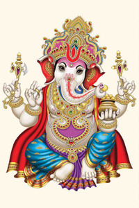 Hindu Religious Lord Ganesha Sticker Poster|Pack 1|Gajanan Sticker ...