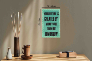 Inspirational Quote Wall Sticker Poster|"Your Future Is Created By What ...