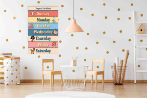 Kids Educational Sticker Poster On "Days Of The Week"|Early Learning ...