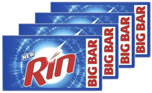 Rin advanced big bar 250 GM soap (PACK OF 4) Detergent Bar With Laundry ...