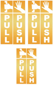 HindK 25.4 cm Push pull sticker for glass door gate multiplaces used ...