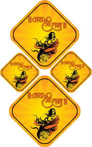 HindK 12.7 cm JAI SHRI RAM STICKER PackOf 4 LORD RAM STICKER JAI SHRI ...