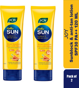 Joy Sunscreen - SPF 50 PA++ SPF 30 Sunblock & Anti-tan Sunscreen Lotion ...