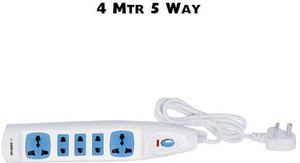 OREVA Powerlink with 4 Mtr 5 Way multi plug 5 Socket Extension Boards ...