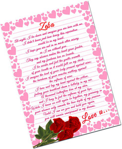 Midas Craft I Love You Zeba Love Letter Quotes 28 Greeting Card Price ...