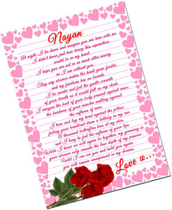 Midas Craft I Love You Nayan Love Letter Quotes 28 Greeting Card Price ...