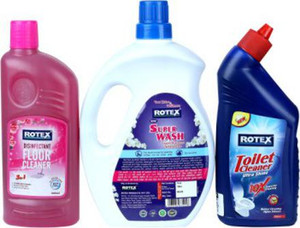 Rotex Toilet Cleaner500ml+Floor Cleaner500ml+super wash1l | Flipkart.com