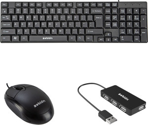 zebion k200 keyboard, Elfin Mouse and Pronto Usb Hub Combo Set Price in ...
