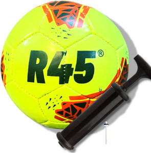R45 Professional Red Black League Turf 32 Panel Fooball Pump & 1 needle ...