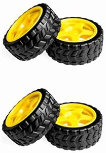 TheothersAND Robot Durable Rubber Tire Yellow wheel 65mmX30mm for BO DC ...