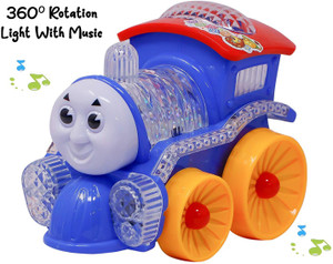 Kidzjoy Musical Loco Train Engine Toy for Kids with Bump and Go Action ...