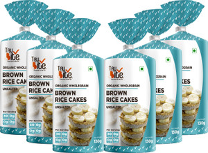 Trubite Crispy Organic Wholegrain Brown Rice Cakes (Unsalted) |100% ...