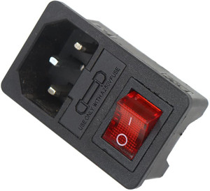 Electronic Spices 2Pcs IEC Power Entry Module Male 3 Position, 250VAC ...