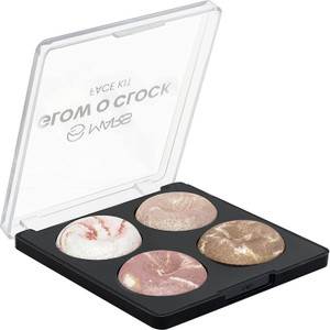 MARS 4 Color Ultra Glow Highlighter Palette Blusher Glow O Clock Face ...