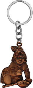 M Men Style Hindu Lord God Bal Shree Krishna Double Side Keyring Gift ...
