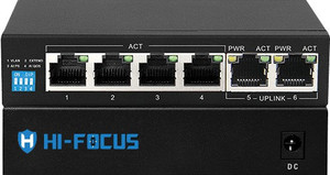 HI-FOCUS HF-SH04-60W 6 Ports 100 Mbps Unmanaged Network Switch - HI ...