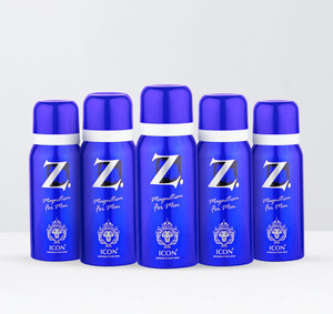 Z - Magnetism for Men Z Icon Deo 60 ml pack of 5 (300 ml) Body Spray ...