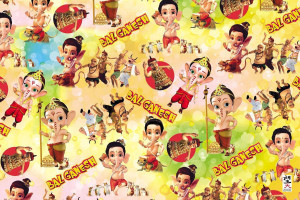 bal ganesh design sheet POSTER PRINT ON 36X24 INCHES Photographic Paper ...