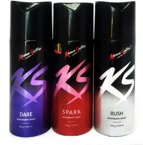 KS D-S-R (PACK OF 3, 450ml, 300g) Deodorant Spray - For Men & Women ...