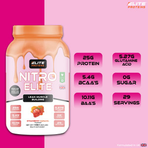 ELITE PROTEINS Elite NITRO ELITE 2KG STRAWBERRY CARAMEL Protein Shake ...
