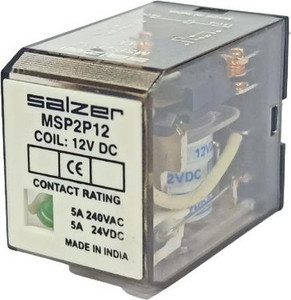 Salzer 8Pin 2C/O 2Pole 12V DC 5Amp (L&T) Make General Purpose Relay ...