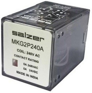 Salzer 8Pin 2C/O 2Pole 240V AC 5Amp (L&T) Miniature Relay - MKG2P240VAC ...