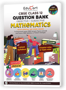 Educart CBSE Class 12 Mathematics Question Bank For 2022-23 (OLD): Buy ...
