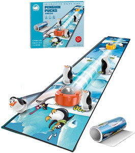 Jr. Billionaire Tabletop Penguin Curling Game with pucks for Kids and ...