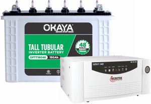 OKAYA OPTT18048 +Microtek Super Power DG800 Tubular Inverter Battery ...