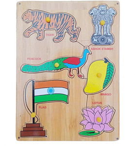 FireFlies Wooden National Symbols Puzzle With Nob Peg Board for kids ...