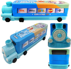 Flipkart.com | FunBlast Bus Geometry Box Cartoon Bus Art Metal Pencil ...