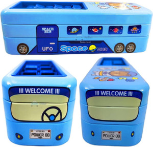 Flipkart.com | FunBlast Bus Geometry Box Cartoon Bus Art Metal Pencil ...