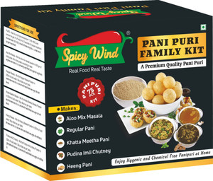 spicy wind Ready To Mix (INSTANT) Pani Puri Kit With 75 Pcs. Of puri ...