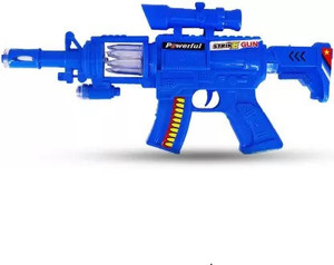 White Devil Strike Toy Gun with Sound, Laser Light and LED Lights for ...