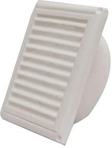 Tekno 6 inch square pvc white Vent Cowl with Grill 150 mm 6 INCH SQUARE ...
