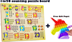 blue seed Counting Numbers 1to20 Object Match Educational Puzzle+Pop It ...